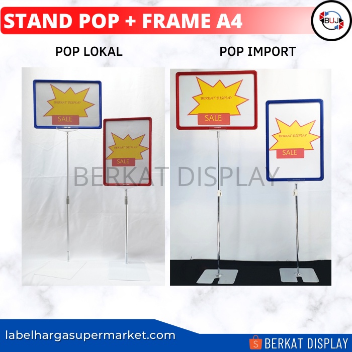 Jual DISPLAY PROMO FRAME A4 - STAND DISPLAY A4 - STAND PROMO - POP ...