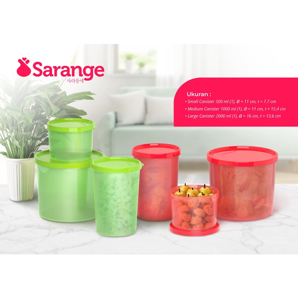 Jual Toples Plastik Tupperrware Canister SARANGE / Tempat Camilan Kue ...