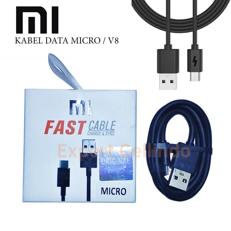 Jual KABEL DATA XIAOMI MICRO USB - V8 | Shopee Indonesia