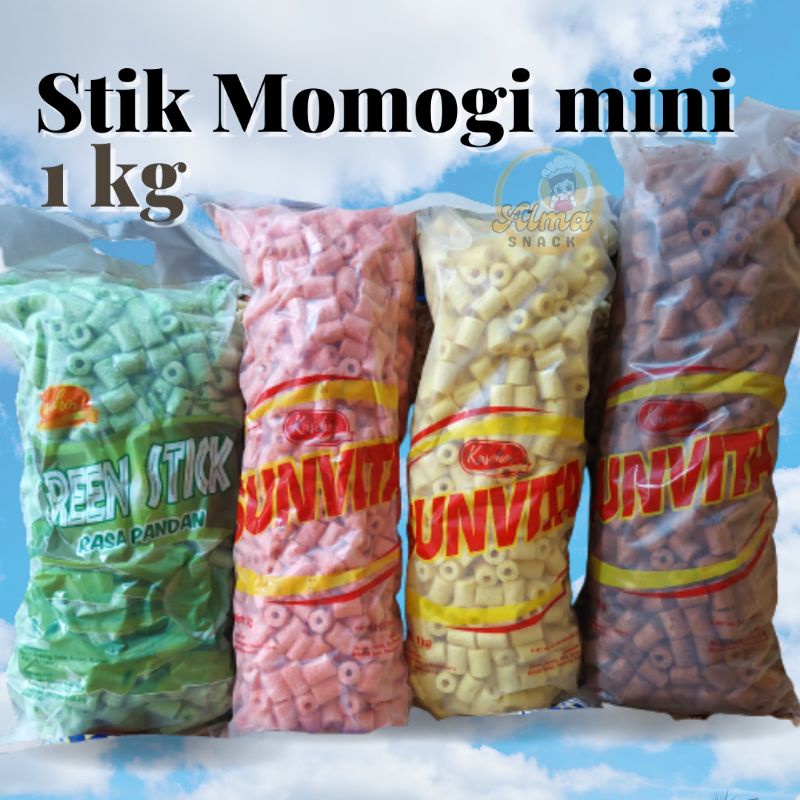 Jual STIK MOMOGI MINI 1 BAL 1KG CIKI NGEBUL SNACK BAL MURAH ALMA.SNACK ...