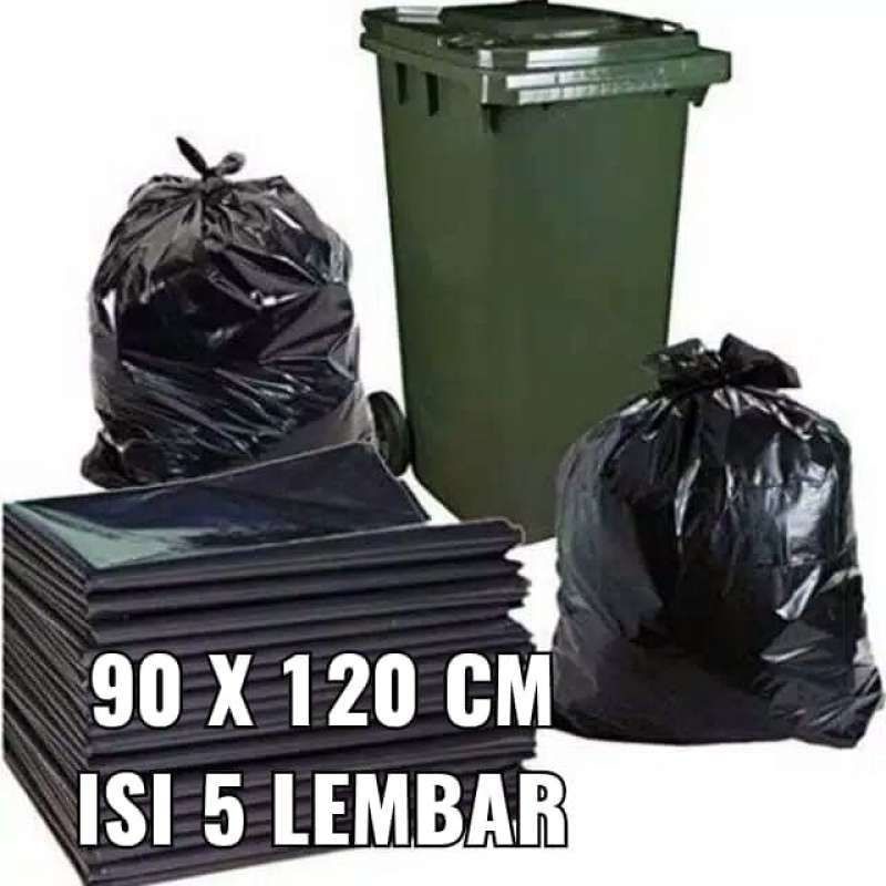 Jual Plastik Sampah Besar 60×100/ 90×120/Kantong Plastik Sampah Hitam ...