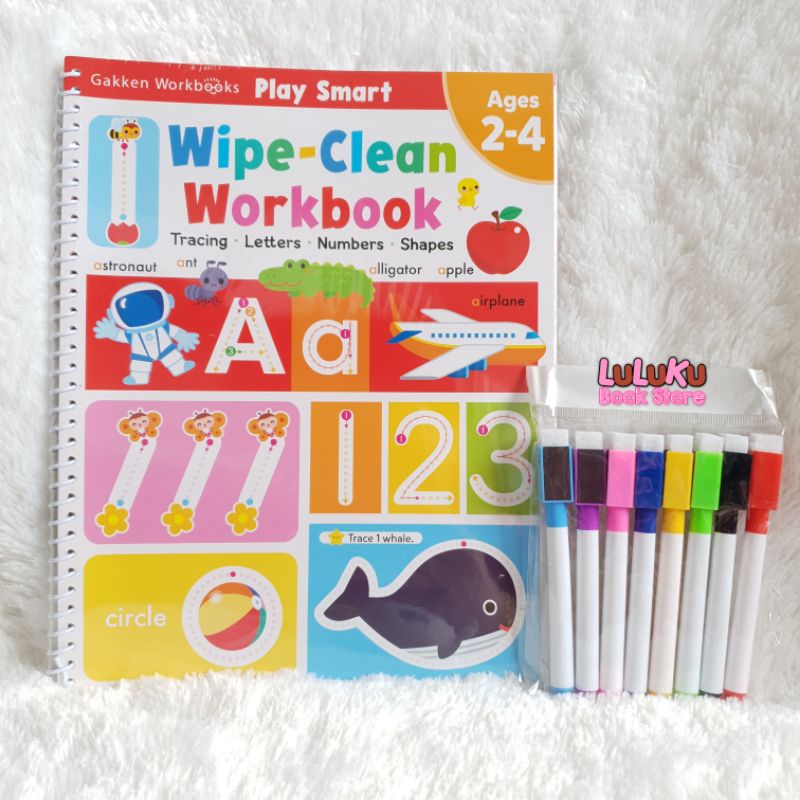 Jual Buku anak wipe clean import : Gakken Workbooks Play Smart Wipe-Clean Workbook Ages 2-4 ...