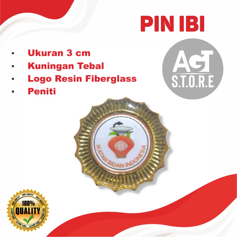 Jual Pin IBI Bros Ikatan Bidan Indonesia - Plat Cor Tebal Ukuran 3 cm ...