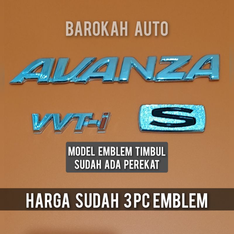 Jual avanza emblem logo avanza type s harga sudah 3pc | Shopee Indonesia