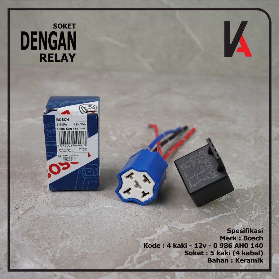 Jual Socket Cable Relay Ceramic / Soket Relay Keramik Relay BOSCH / HELLA 4 Kaki 12v Untuk ...