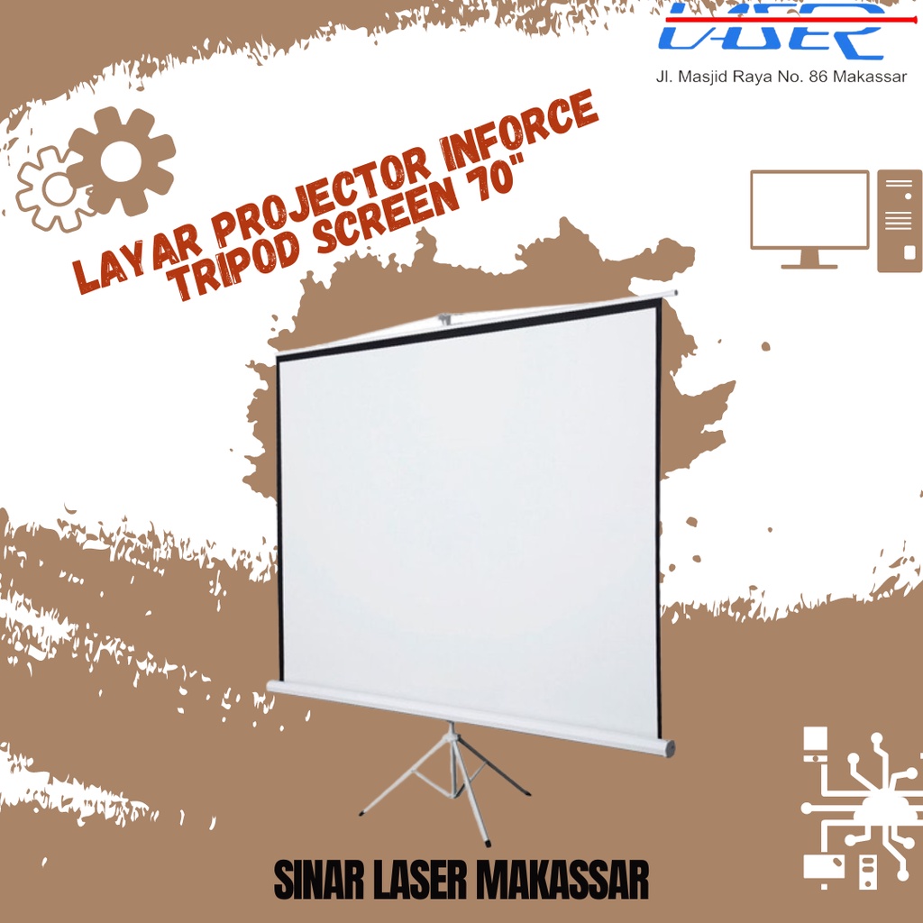 Jual LAYAR PROJECTOR TRIPOD SCREEN 70 INCH / LAYAR PROYEKTOR | Shopee ...