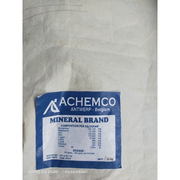 Jual MINERAL BRAND TRACE MINERAL 25KG | Shopee Indonesia