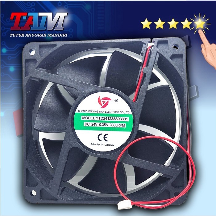 Jual HIGH SPEED KIPAS FAN PANEL 24v DC 12x12 12cm | Shopee Indonesia
