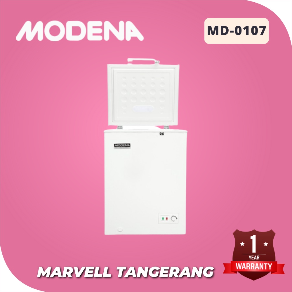 Jual CHEST FREEZER BOX MODENA MD 0107 KAPASITAS 105 LITER | Shopee ...