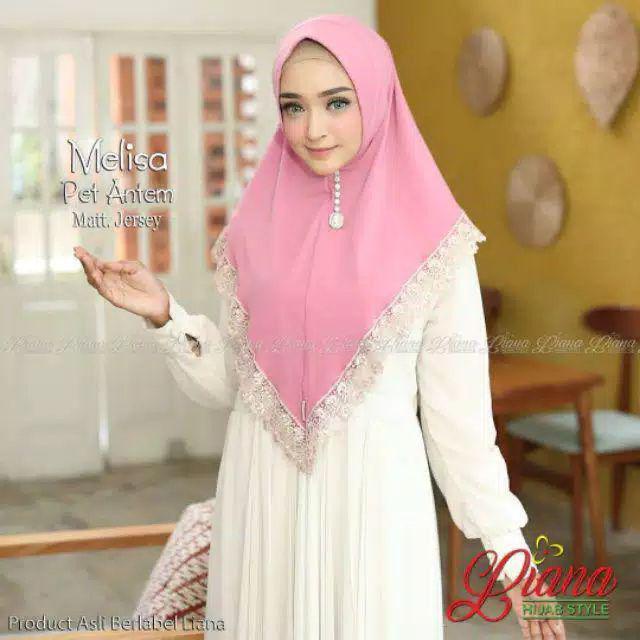 Jual Jilbab Instan Bergo Melisa Renda Ori Liana Hijab BY QOID | Shopee ...