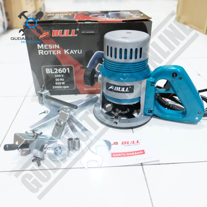 Jual Mesin Router Trimmer Kayu 12mm 930 Watt BL2601 BULL / Profil Besar ...