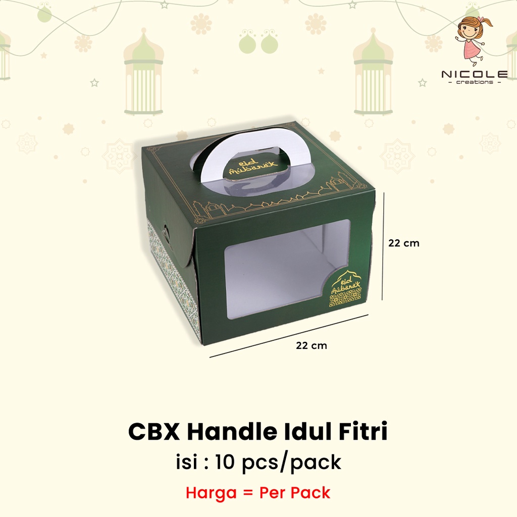 Jual Cake Box Handle Idul Fitri/Kotak Kue Handle/Box Handle Idul Fitri ...
