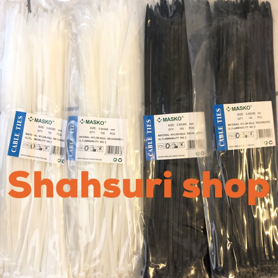 Jual Kabel cable tali ties sabuk 3,6x300 mm 30 cm masko | Shopee Indonesia