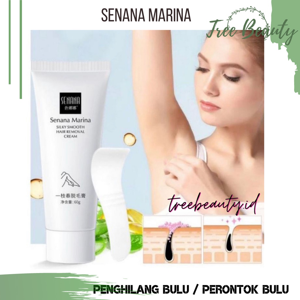 Jual SENANA Cream Penghilang Bulu Rambut Hair Remover Kaki Ketiak ...