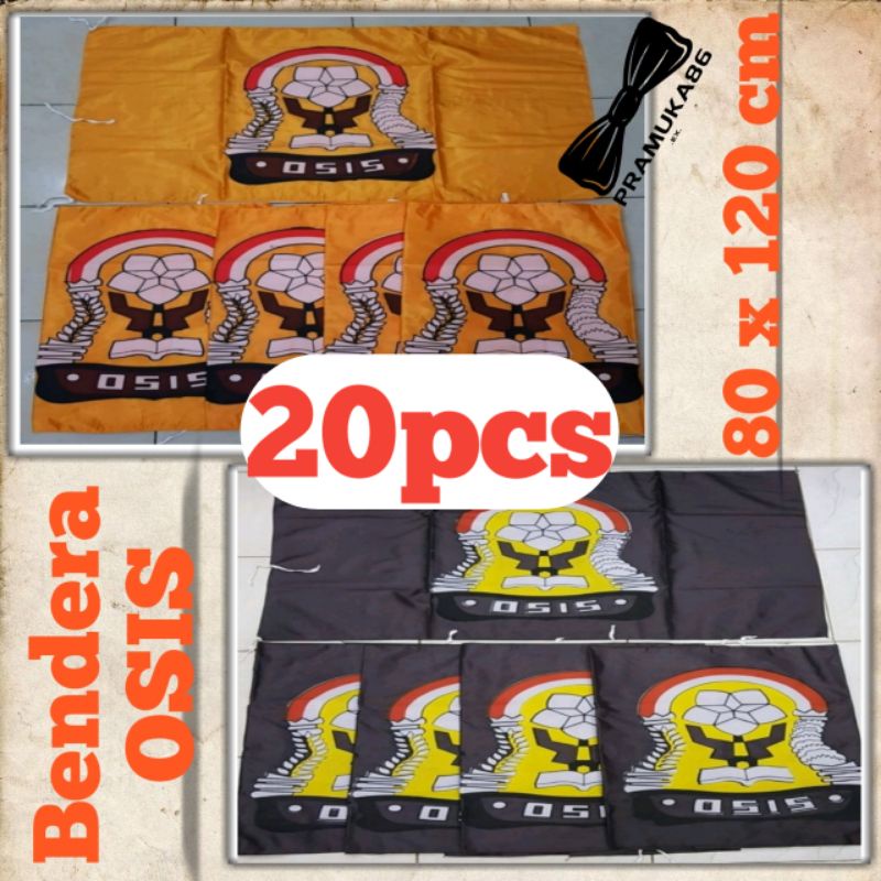 Jual (20pcs) Bendera Osis SMP & SMA Ukuran 80x120cm | Shopee Indonesia