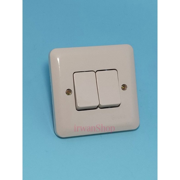 Jual Saklar Seri Inbow Broco New / Saklar Double Tanam Tembok Broco ...
