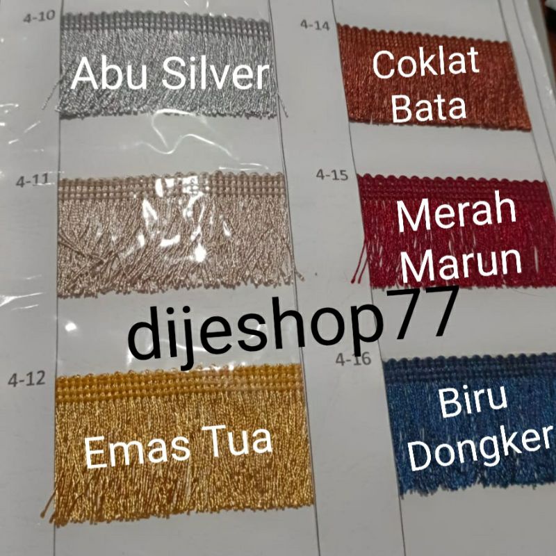 Jual Renda Rumbai ( Kualitas Premium ) / Rumbai Sisir / Rumbai Kostum ...