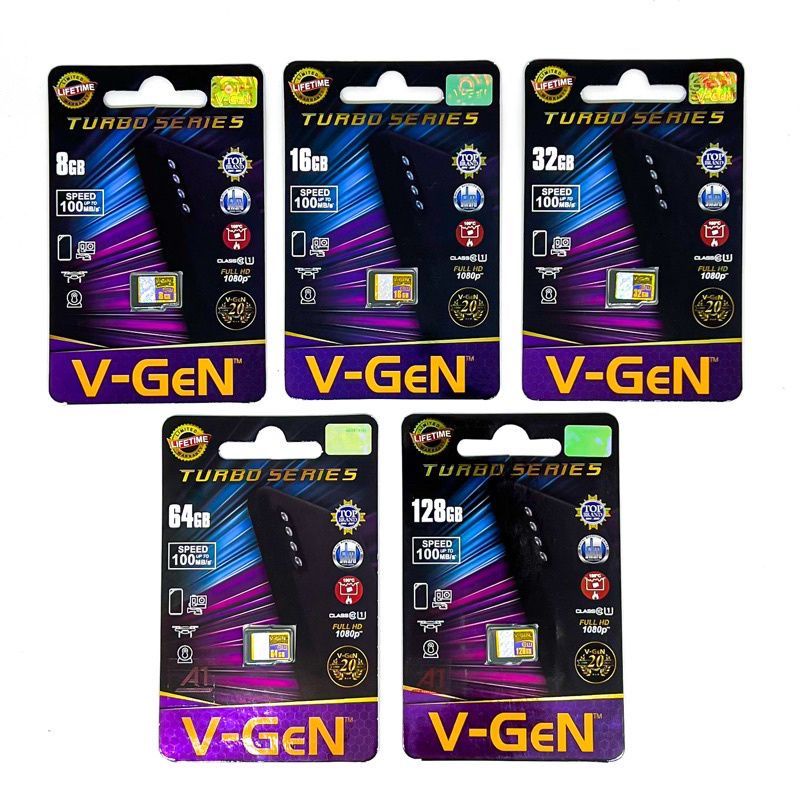 Jual V-GEN Micro SD Vgen Class 10 8GB 16GB 32GB 64GB TURBO SERIES ...