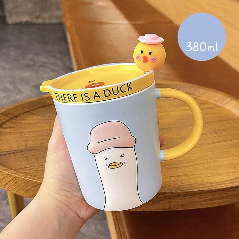 Jual Mug There is A Duck | Mug Keramik Bebek Lucu | Gelas Lucu | Gelas ...