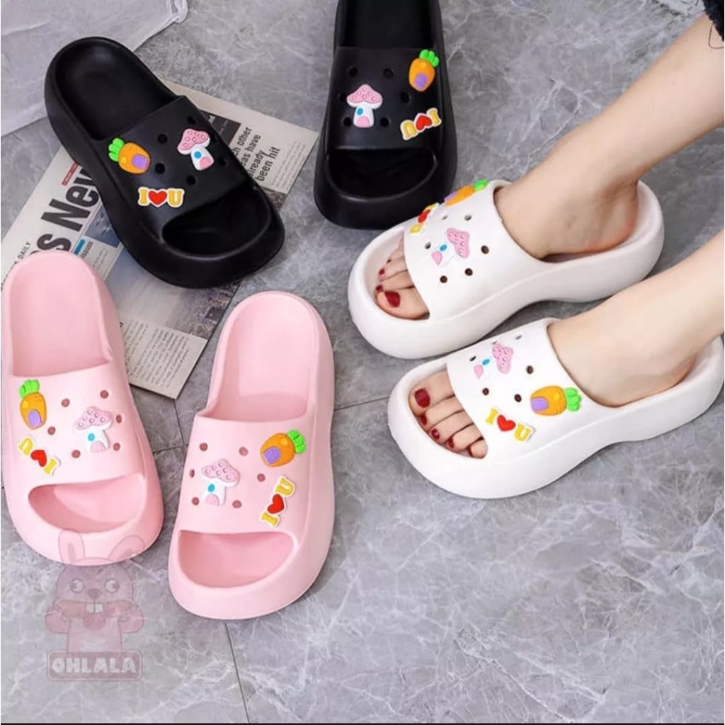 Jual Sandal Fuji Viral Import/Sandal Jelly Fuji motif Bear Import ...