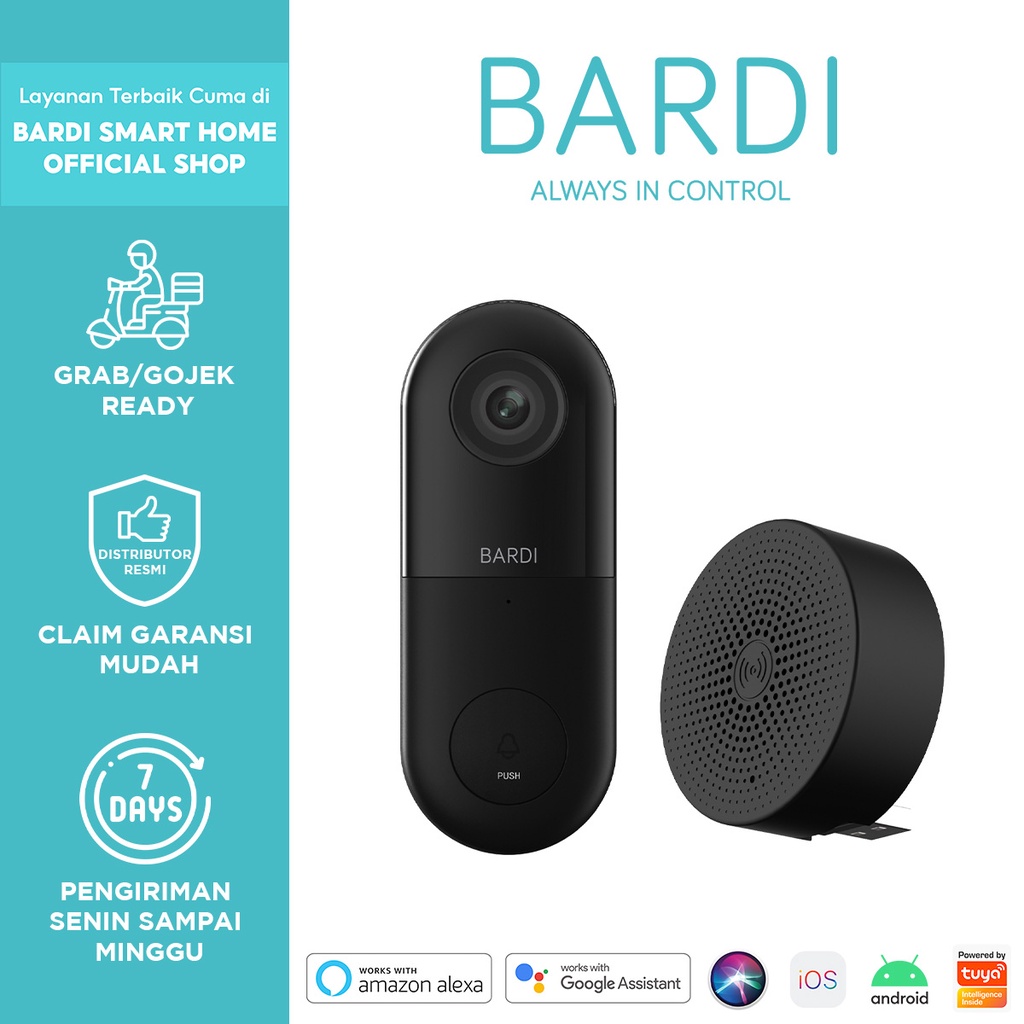 Jual BARDI Smart AC Wireless Doorbell with Chime | Shopee Indonesia