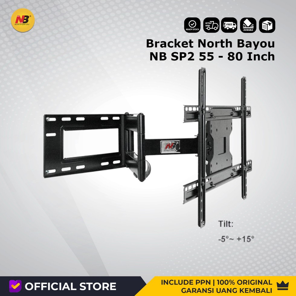 Jual North Bayou SP2 Bracket TV LED North Bayou NB SP2 40 - 80 inch ...