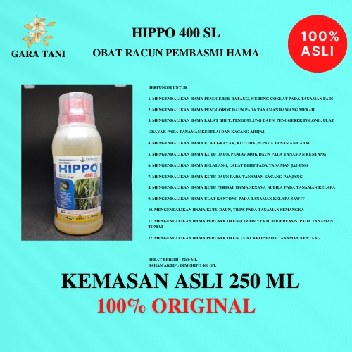 Jual INSEKTISIDA OBAT RACUN PEMBASMI HAMA, HIPPO 400 SL 250ml | Shopee ...
