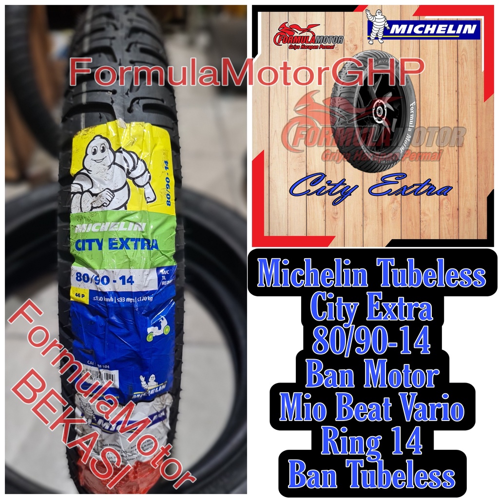 Jual Ban Michelin City Extra Tubeless (Pilih Ukuran) - Ban Motor ...