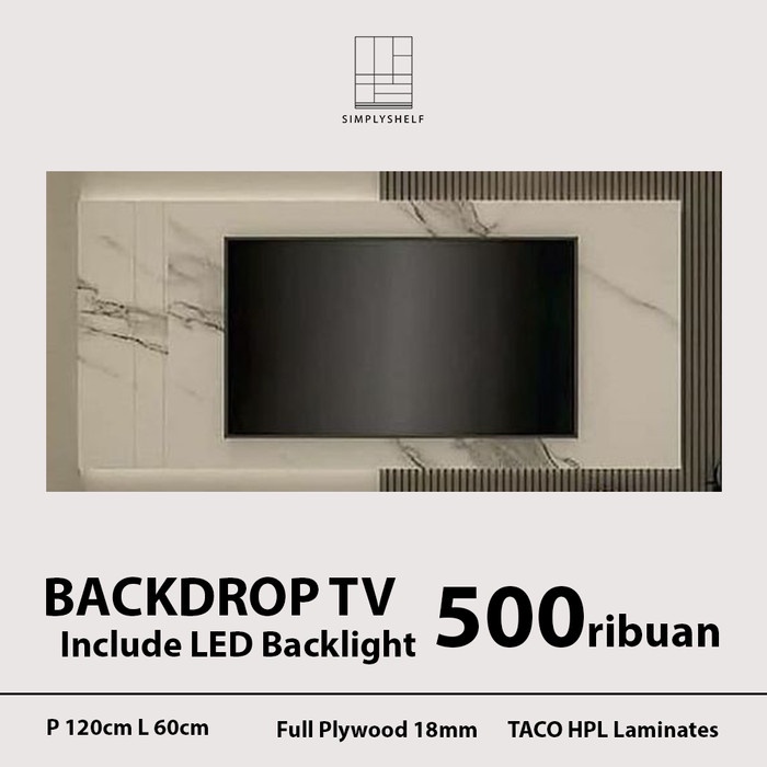 Jual Ftr Backdrop Tv - Custom Plywood Hpl | Shopee Indonesia