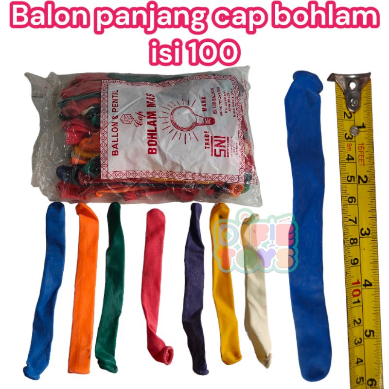 Jual 100 pcs Balon panjang balon panjang besar cap bohlam mas sni ...