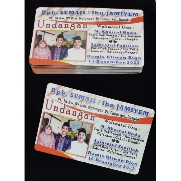 Jual UNDANGAN MURAH model kartu / KTP | Shopee Indonesia