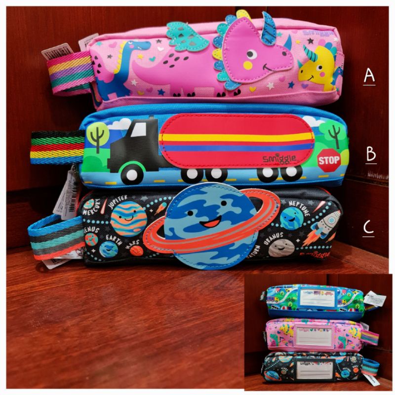 Jual SMIGGLE UP & DOWN CHARACTER PENCIL CASE PLANET DINO | Shopee Indonesia