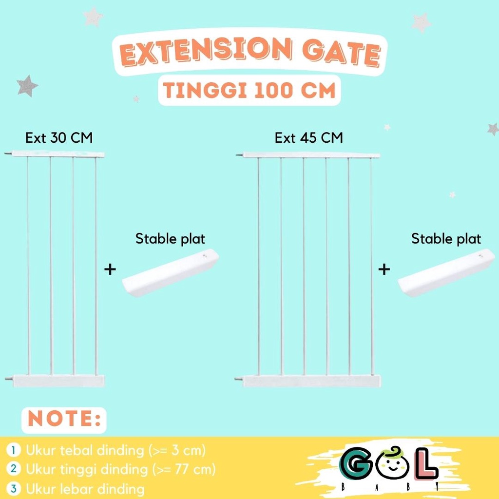 Jual Safety Gate Extension 30cm & 45cm -Safety gate pengaman tangga ...