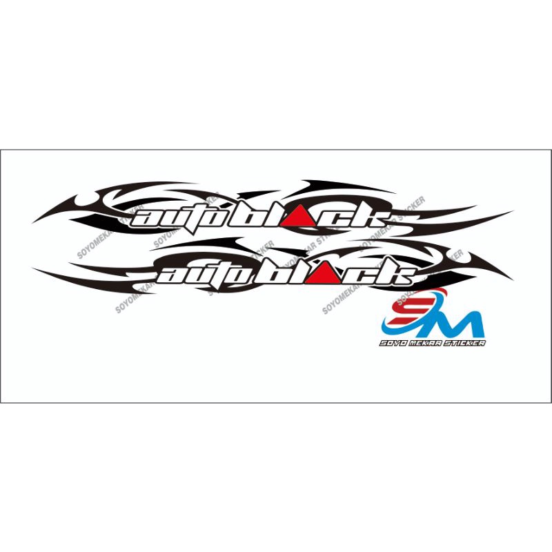 Jual stiker motor/mobil sticker cutting tribal auto black | Shopee ...