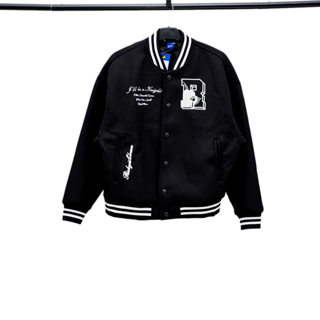 Jual RIC FLOWER VARSITY JACKET IN BLACK | Shopee Indonesia