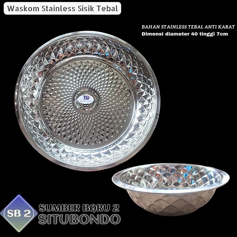 Jual Waskom Stainless Ukir Sisik Tebal TB/ SSB Besar | Shopee Indonesia