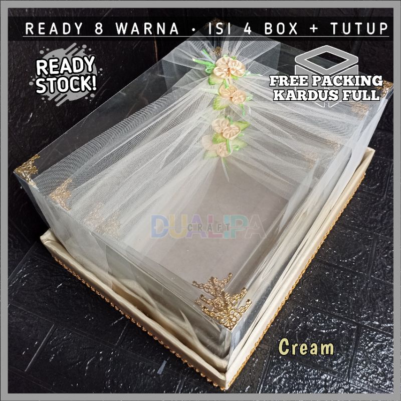 Jual Kotak Parcel Hantaran Seserahan 1 Set Isi 4 Box Tempat Mahar ...