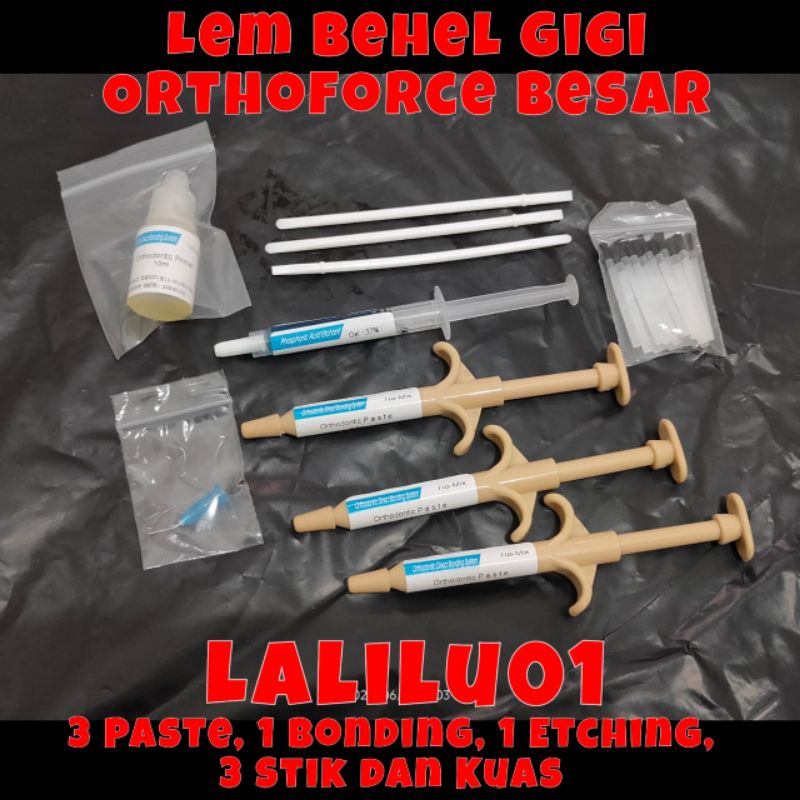 Jual lem behel permata gigi orthoforce ortho force kecil sedang besar ...