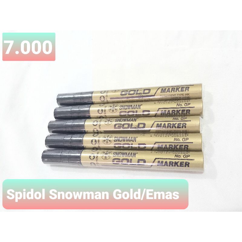 Jual Spidol Snowman Gold Emas Permanen | Shopee Indonesia