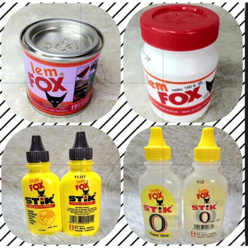 Jual Lem Fox Putih/Lem Fox Kuning/Lem Fox Stik O/Lem Fox Stik Btl ...