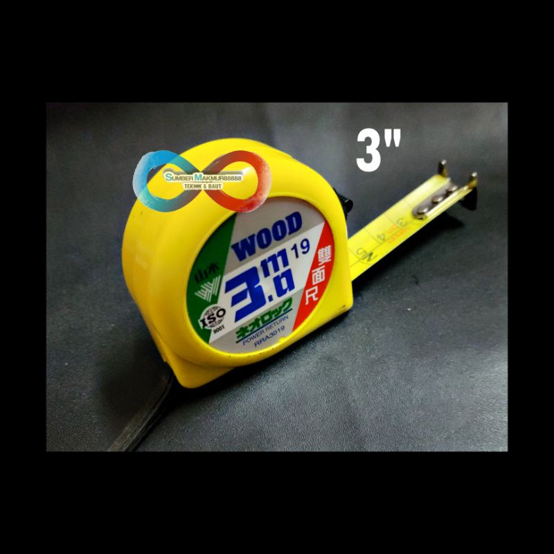 Jual Meteran WOOD 3 mtr Roll meter | Shopee Indonesia