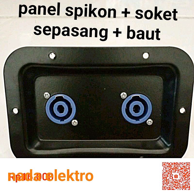 Jual Panel spikon BESI 2pin PAKET LENGKAP Plat Spicon Datar Panel ...