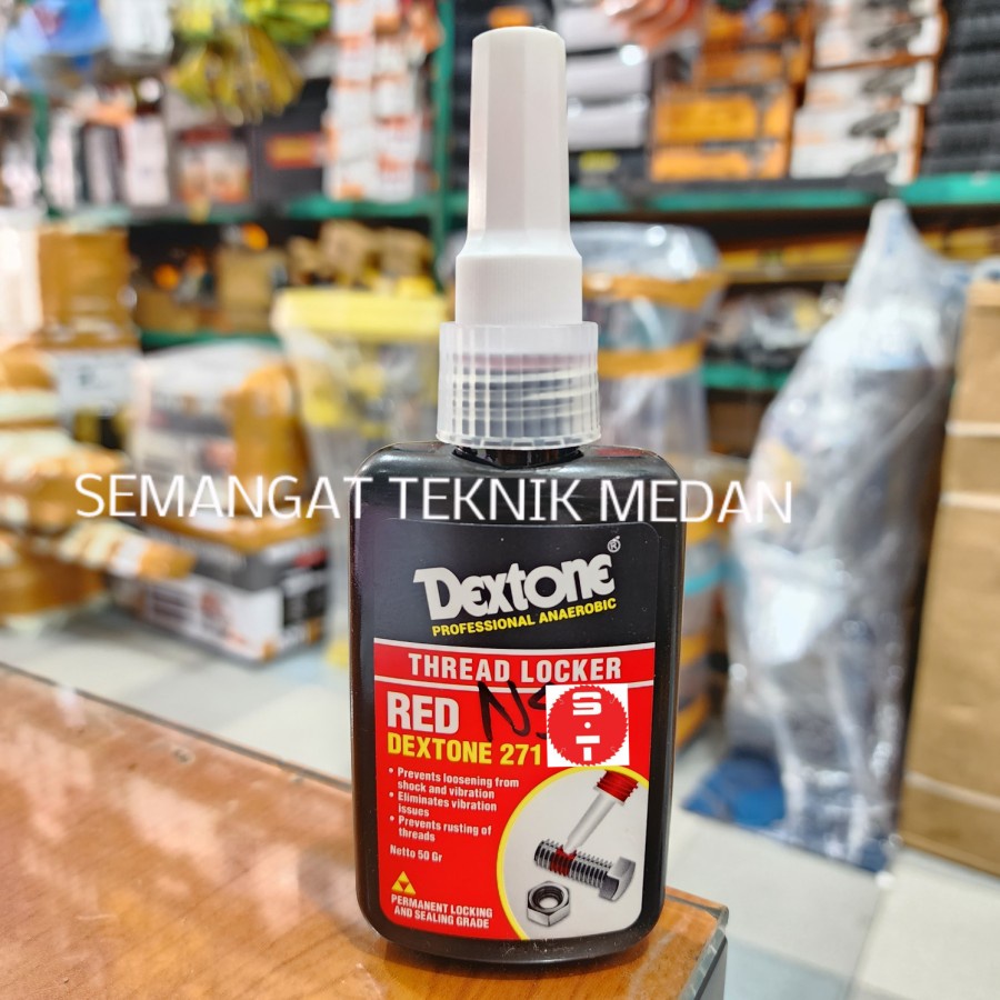 Jual 50ml 271 LEM BAUT MUR RED THREADLOCKER HIGH STRENGTH 50 ml DEXTONE ...