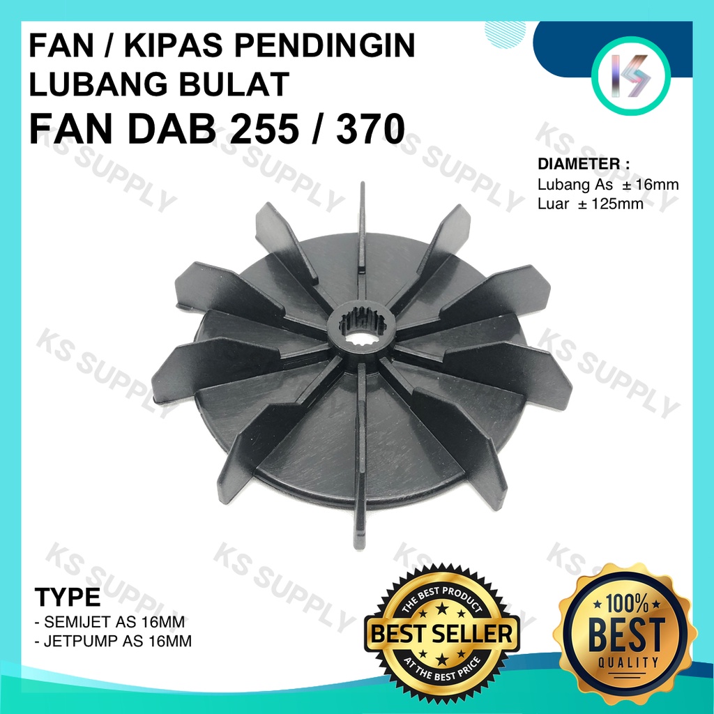 Jual FAN DAB 255 LUBANG BULAT | KIPAS PENDINGIN | SPARE PART POMPA AIR | Shopee Indonesia