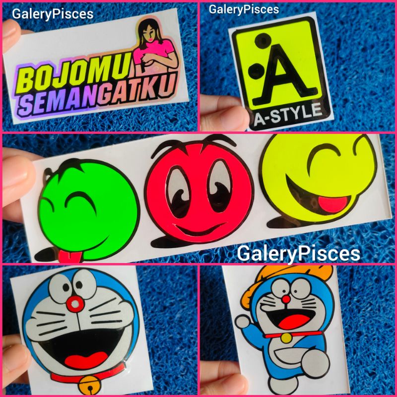 Jual stiker motor cutting terkini sticker Doraemon emoticon | Shopee ...