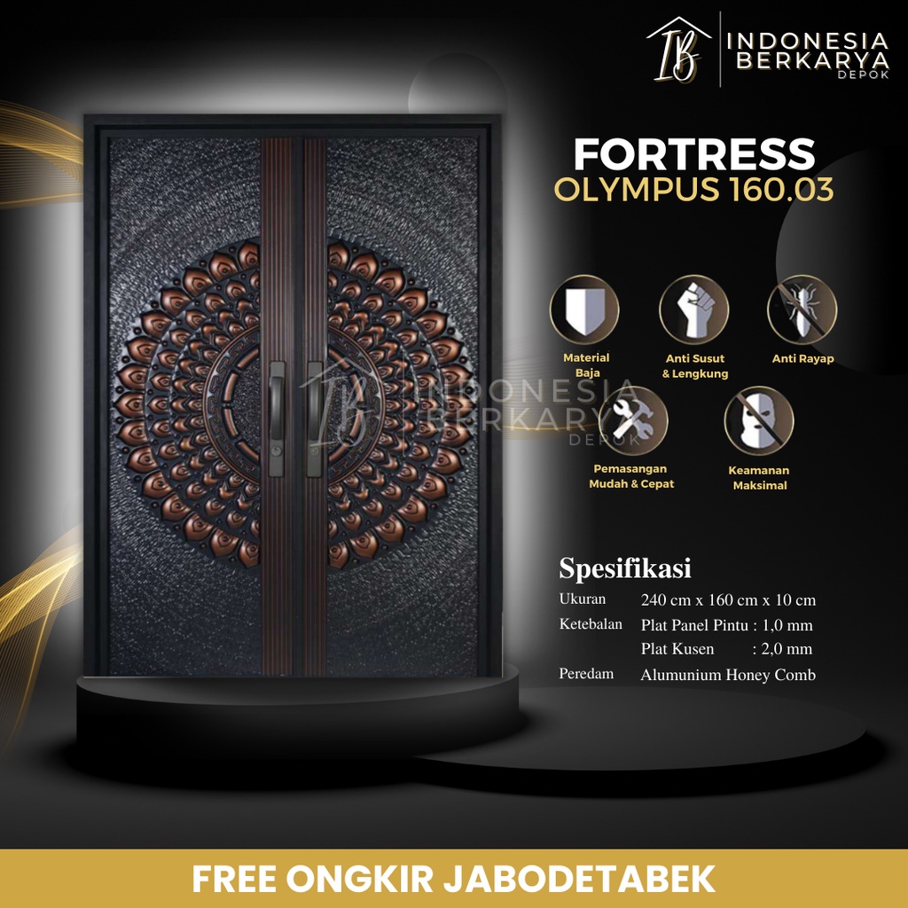 Jual Pintu Baja Fortress Olympus 160.03 (Double Door) | Shopee Indonesia