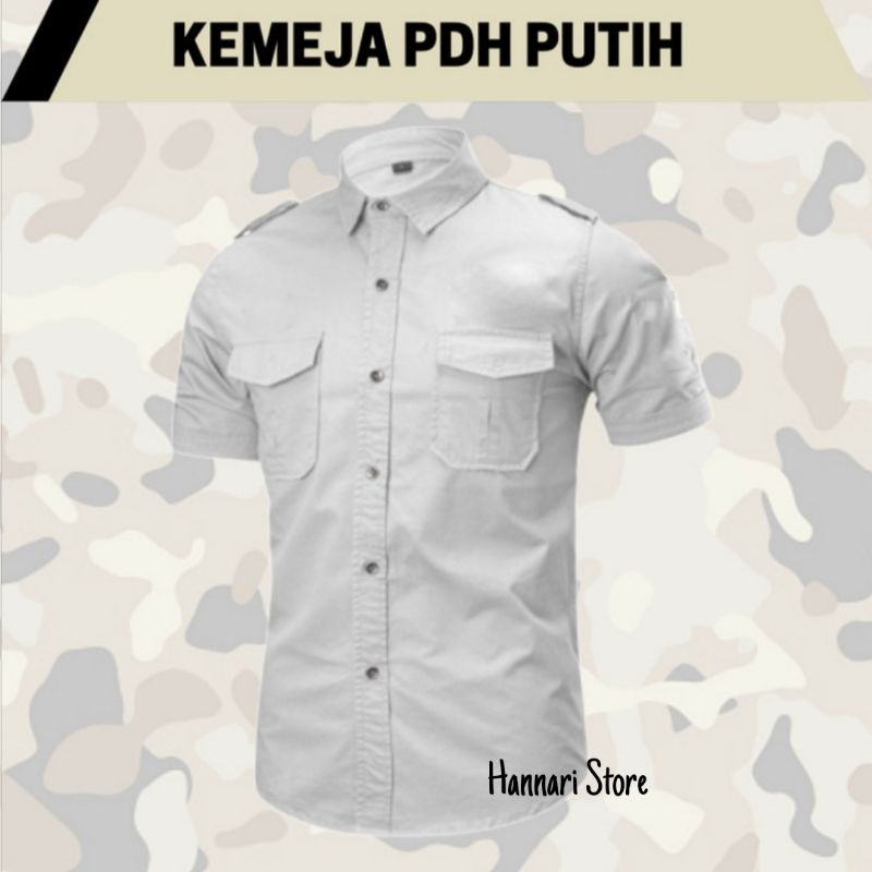 Jual Kemeja PDH Putih Polos / Kemeja PDH / Seragam PDH /Seragam Kerja ...