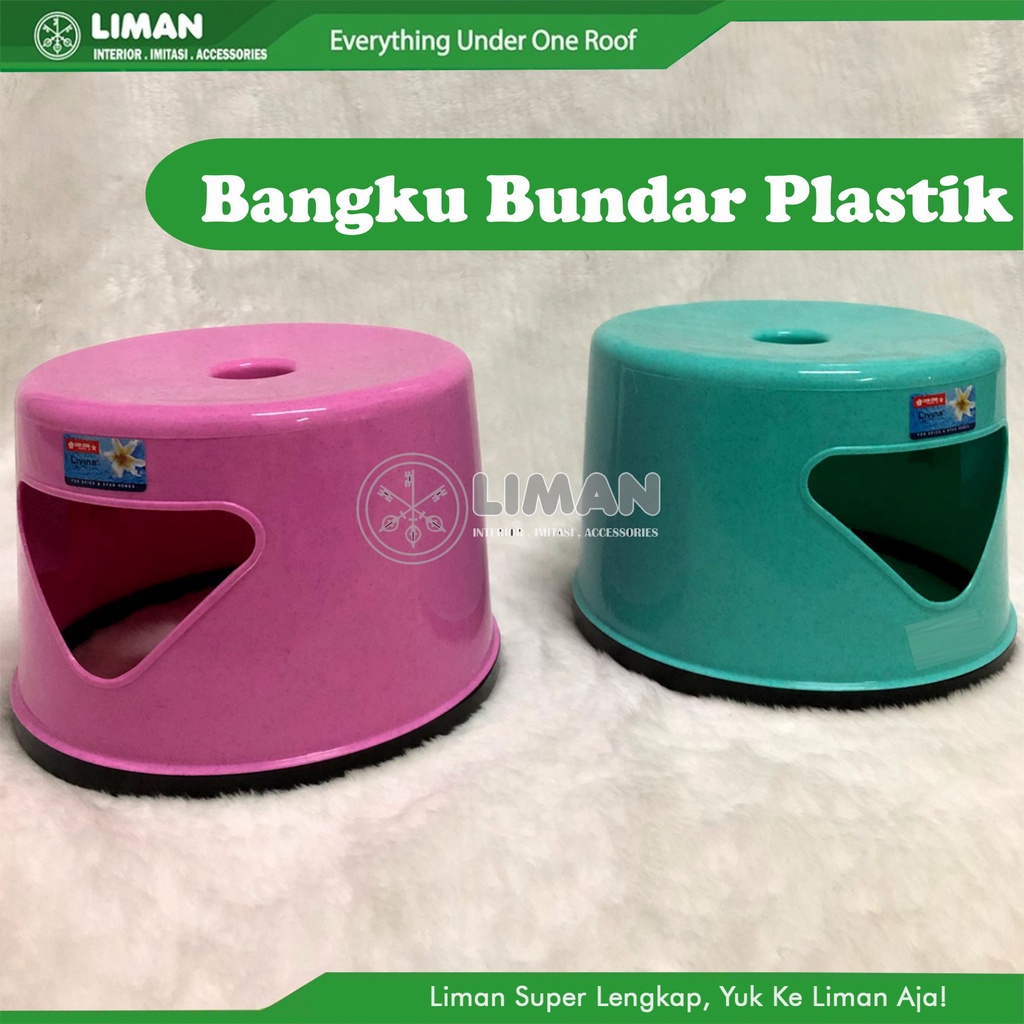 Jual Bangku Bulat Kursi Jongkok Plastik Bangku Jengkok Lion Star Round ...