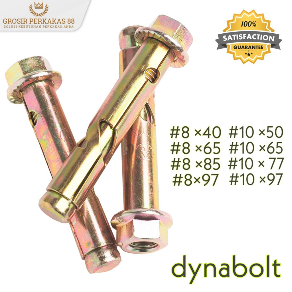 Jual Dinabolt Dynabolt Dinabol Baut Tembok Besi 10 X 50 | Shopee Indonesia