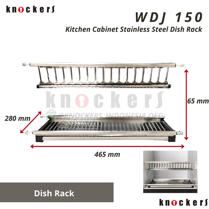 Jual Rak Kitchen Cabinet Stainless Steel 304 Dish Rack / Wdj / Knockers ...